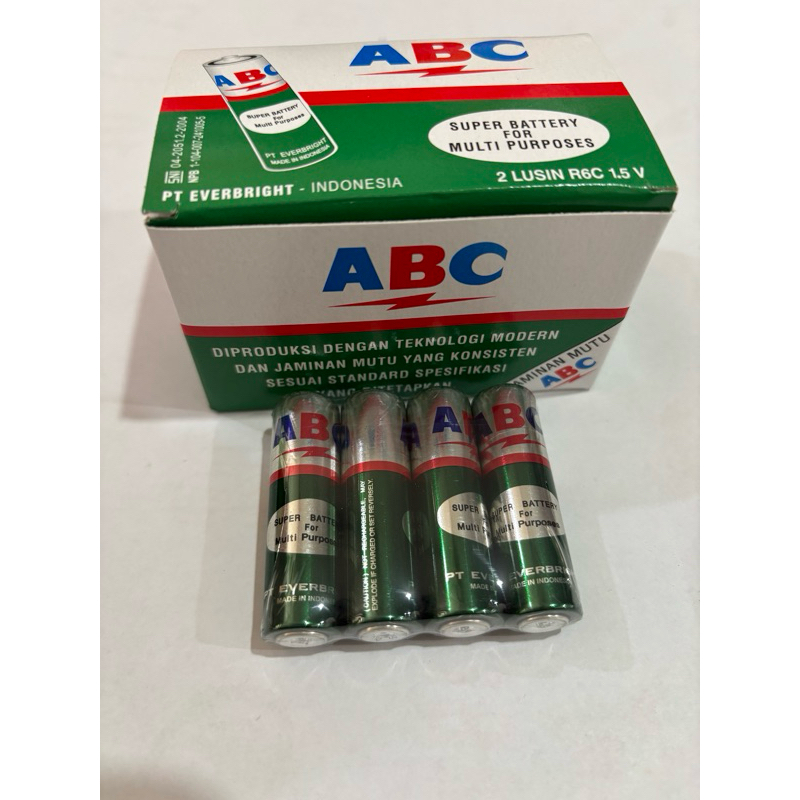 Jual BATERAI JAM ABC PER BOX ISI 2 LUSIN BATERAI AA ABC | Shopee Indonesia
