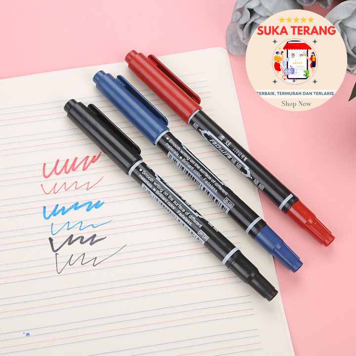 Jual ST 2 In 1 Spidol Double Marker /Spidol 2 Sisi / Spidol Marker ...