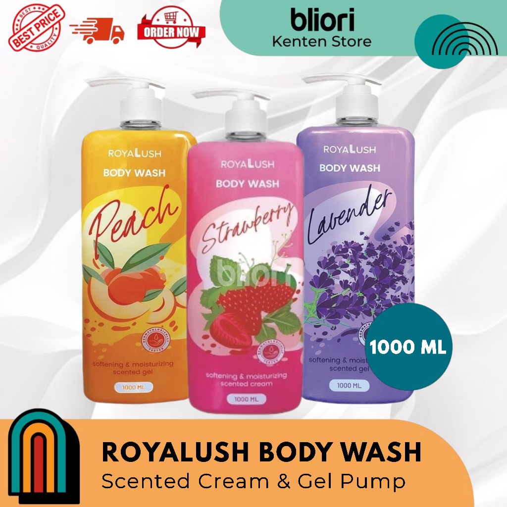 Jual Royalush Body wash watson 1000ml varian strawberry peach lavender ...
