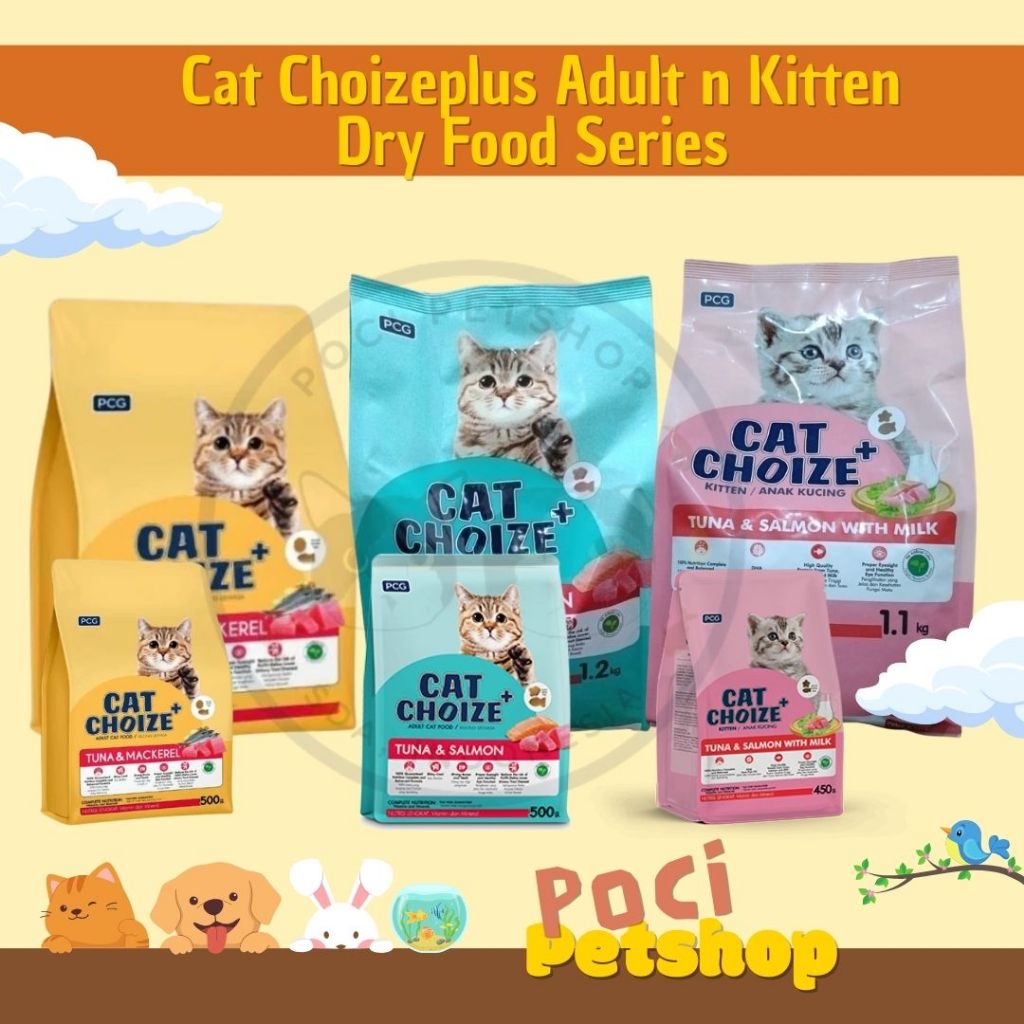 Jual Cat Choize Plus Adult Kitten Tuna Salmon Mackerel 450g & 1,2kg ...