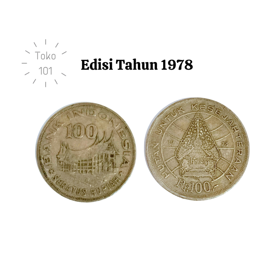 Jual Uang Koin Kuno 100 Rupiah Tahun 1978/1973 Gambar Wayang Bekas ...