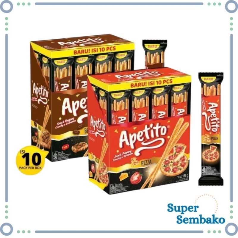 Jual SNACK BISKUIT STIK ROMA APETITO STICK CRUNCHY RASA BBQ PIZZA PER ...