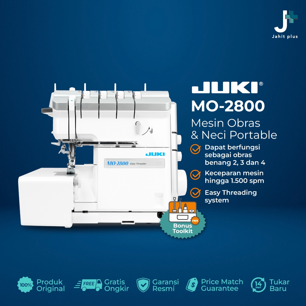 Jual Mesin Obras & Neci Portable JUKI MO-2800 Easy Threader Overlock System | Shopee Indonesia