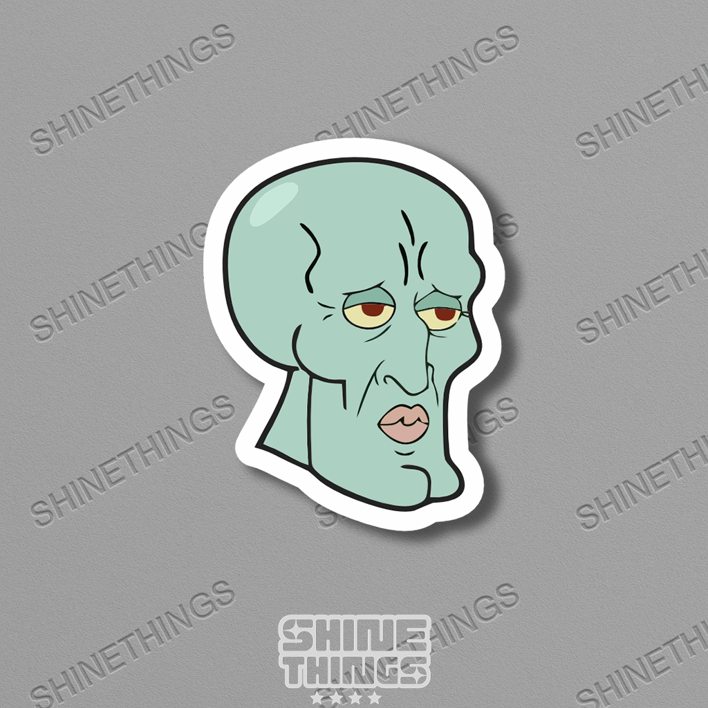Jual [Stiker Satuan] stiker aesthetic SQUIDWARD || sticker aesthetic ...