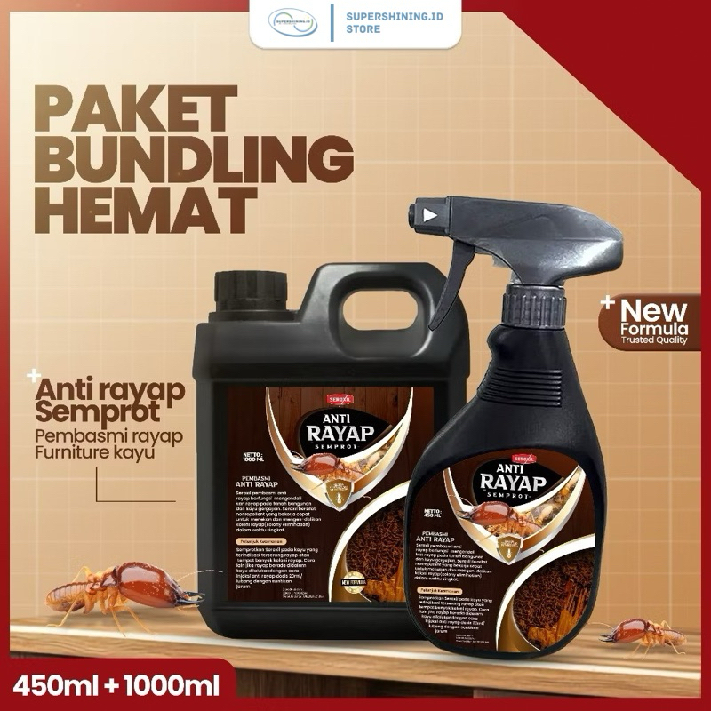Jual Seroxil- Paket Racun Pembasmi Rayap Kayu / Tanah Semprot Ampuhh 1L ...
