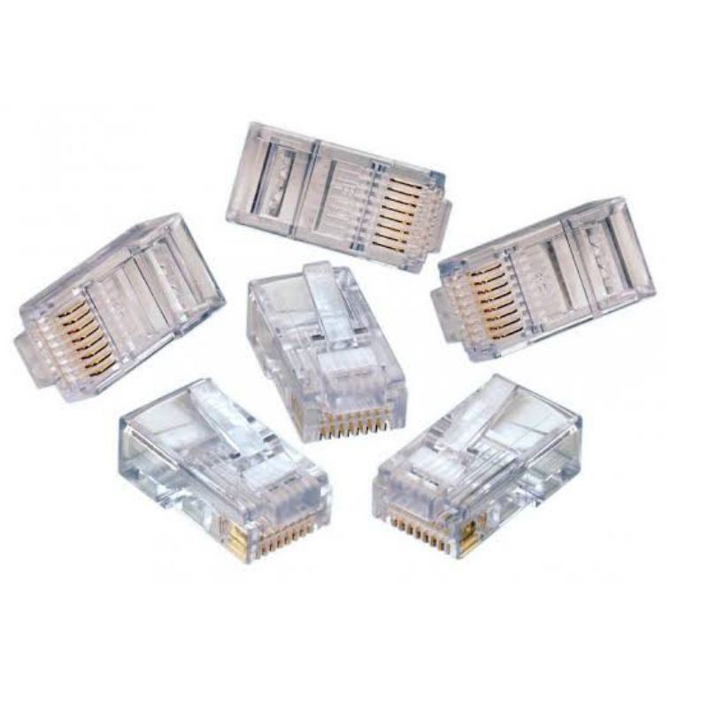 Jual Konektor Rj45 Amp Tyco Electronics Connector rj45 Cat5 1 kotak isi ...