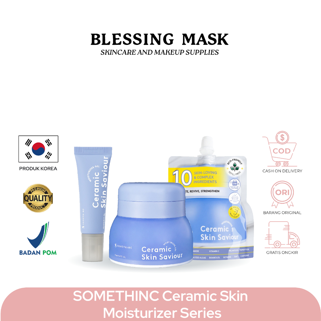 Jual SOMETHINC Ceramic Skin Saviour Moisturizer Gel 25mL & 50mL Refill ...