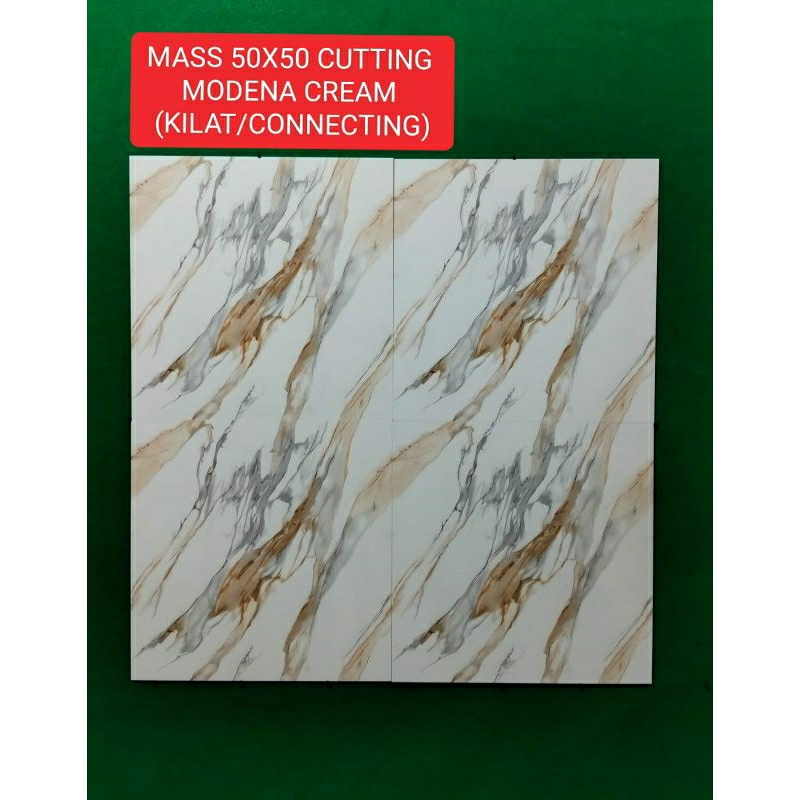 Jual 50x50 KERAMIK KW 1 MASS MODENA CREAM CUTTING SEMI GRANIT RECTIFIED ...