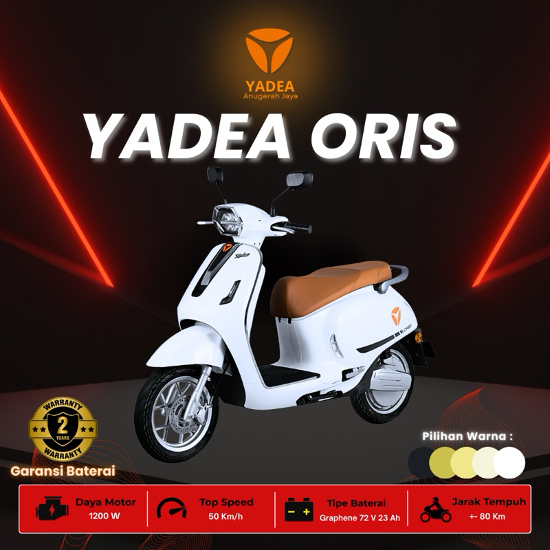 Jual Electrik Vehicle (EV) Yadea - Sepeda Motor Listrik (E-Bike) RS 20 ...