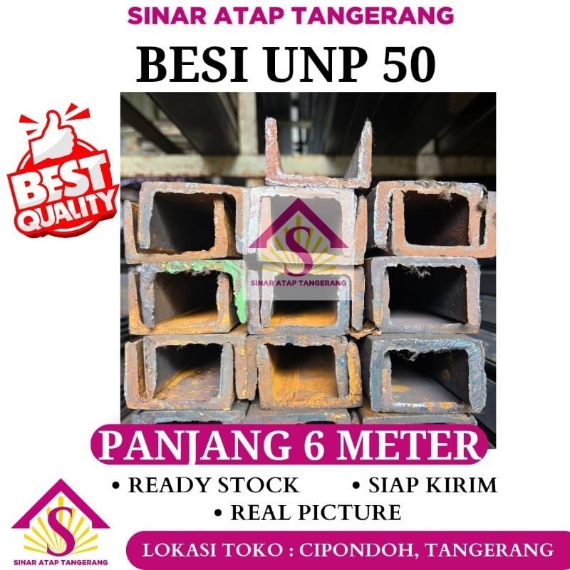 Jual Besi UNP 50 x 6 Meter | Shopee Indonesia