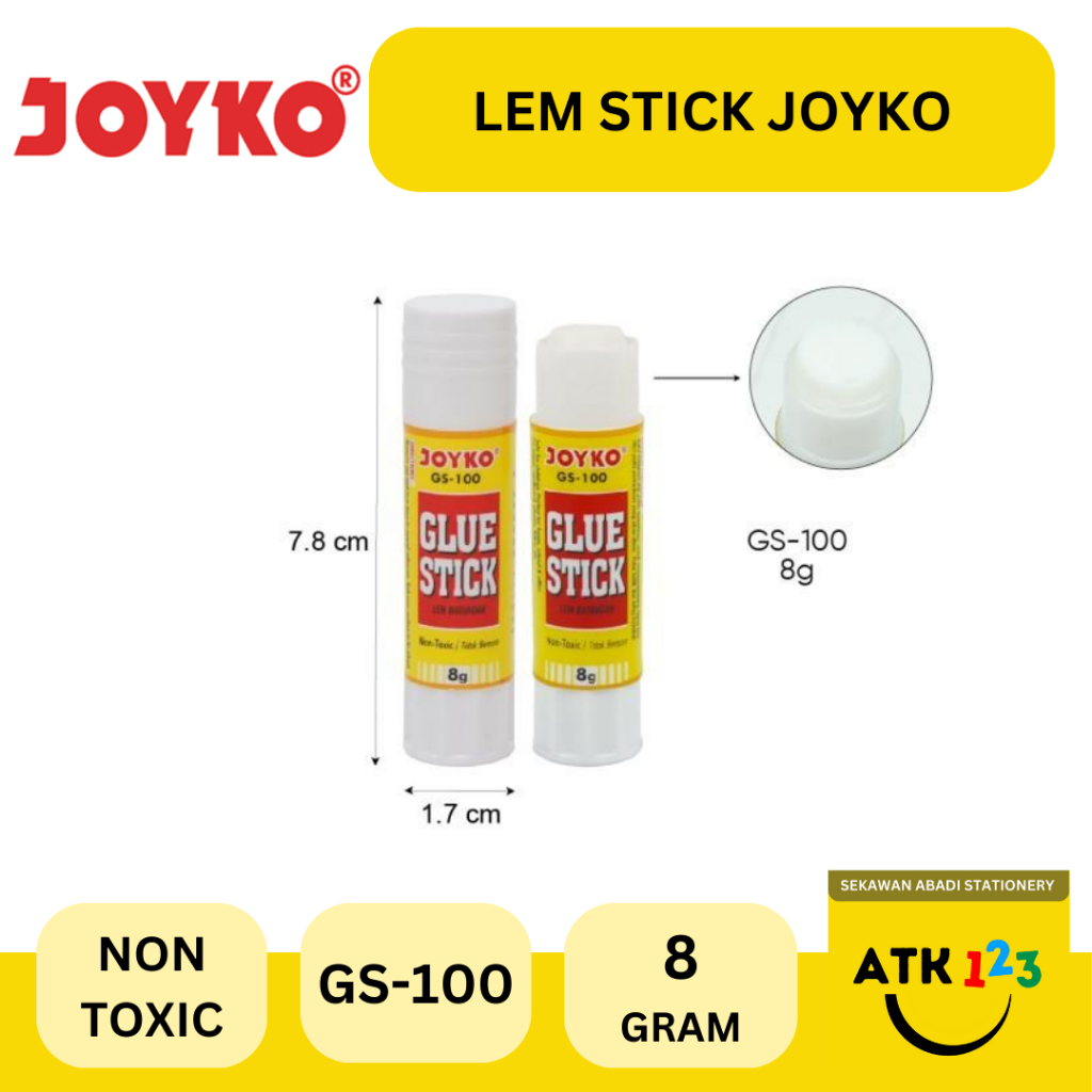 Jual JOYKO Lem Kertas Stick Merk Joyko GS-100 8 gram [GROSIR] | Shopee ...
