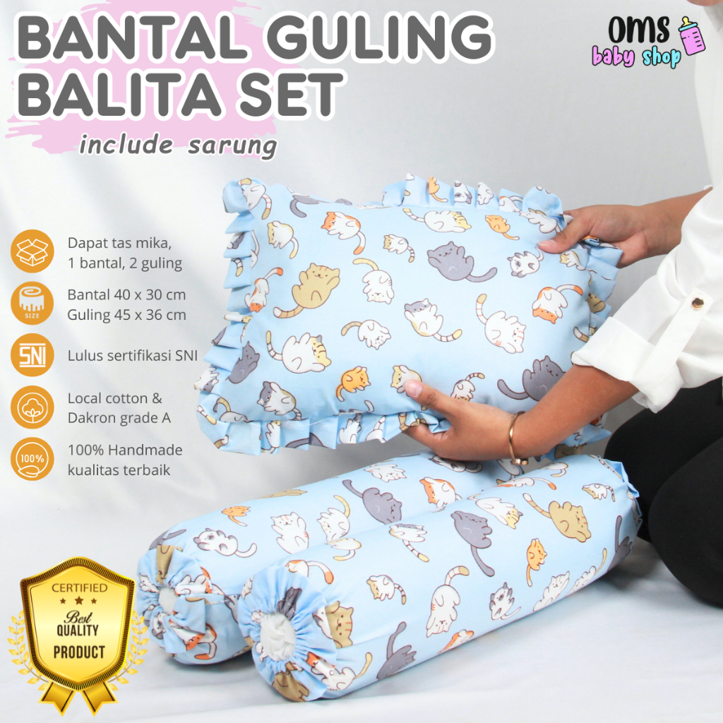 Jual [GRATIS TAS MIKA] Bantal Guling Anak Jumbo Full Set 3 in 1 ...