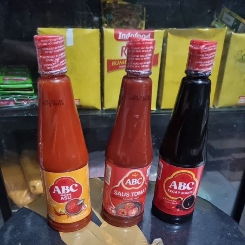 Jual ABC kecap manis botol, saus tomat, sambal asli 275 ml | Shopee ...