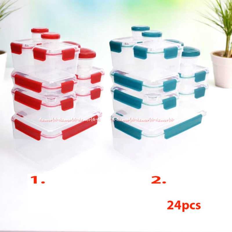 Jual Kris Set 24pcs Food Container Set Wadah Tempat Makanan Dengan Klip ...