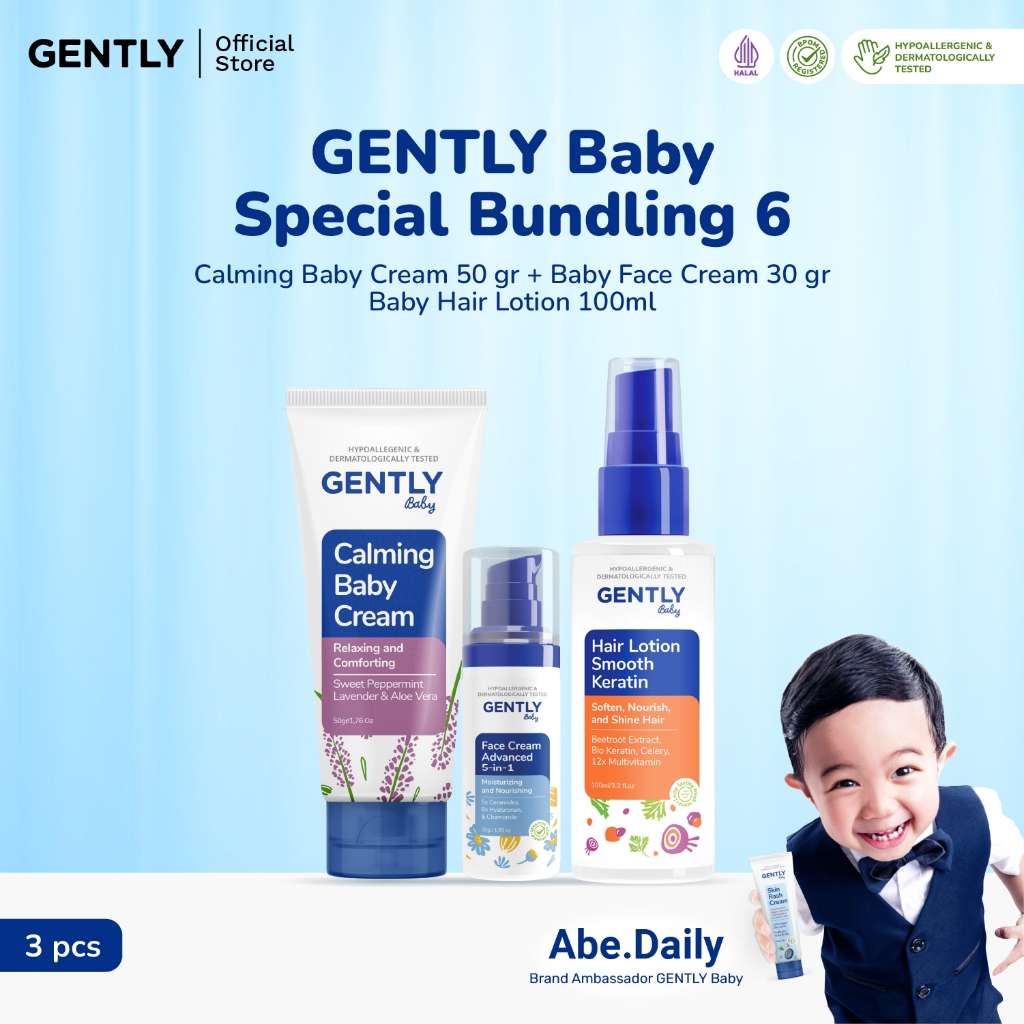 Jual GENTLY Baby Special Bundling 6 | Paket Calming Baby Cream 50 g ...