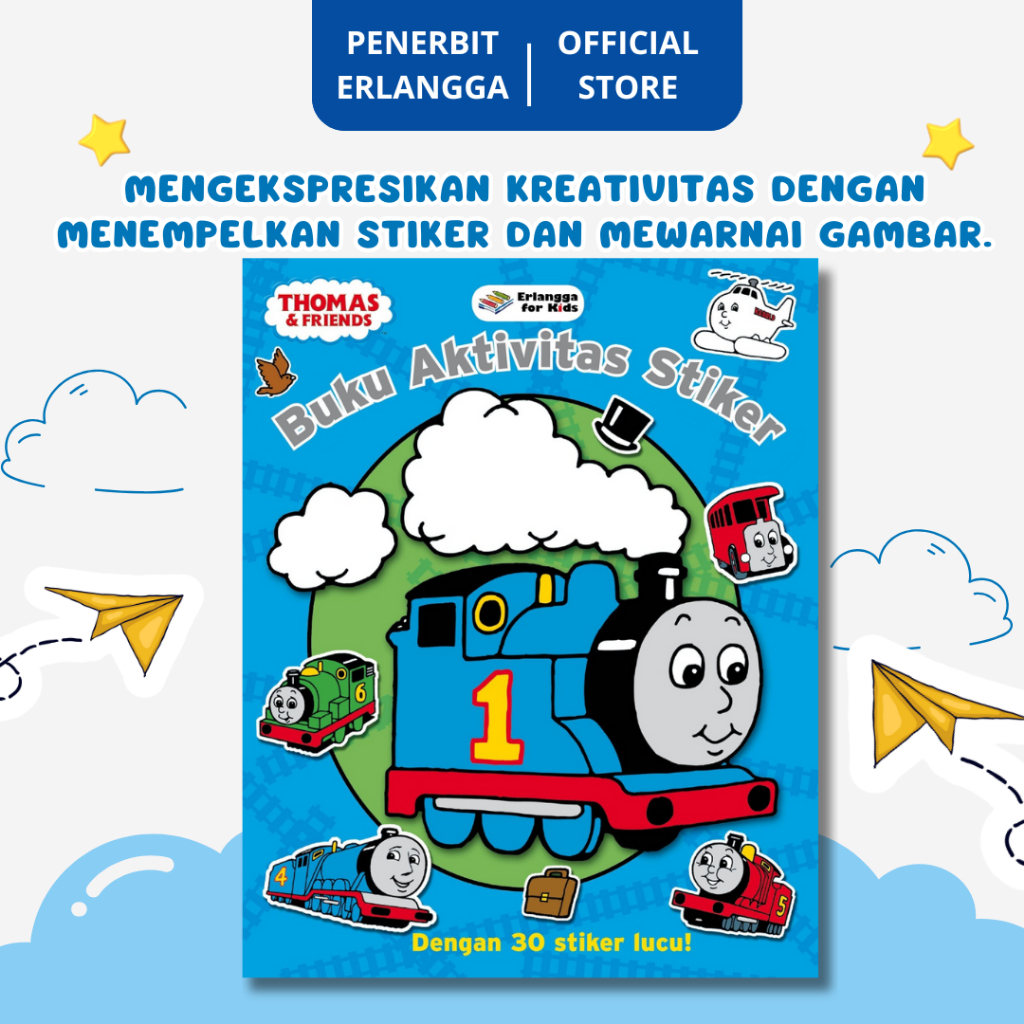 Jual [Erlangga Official] Buku Aktvitas Anak: Thomas & Friends: Buku Aktivitas Stiker | Shopee ...