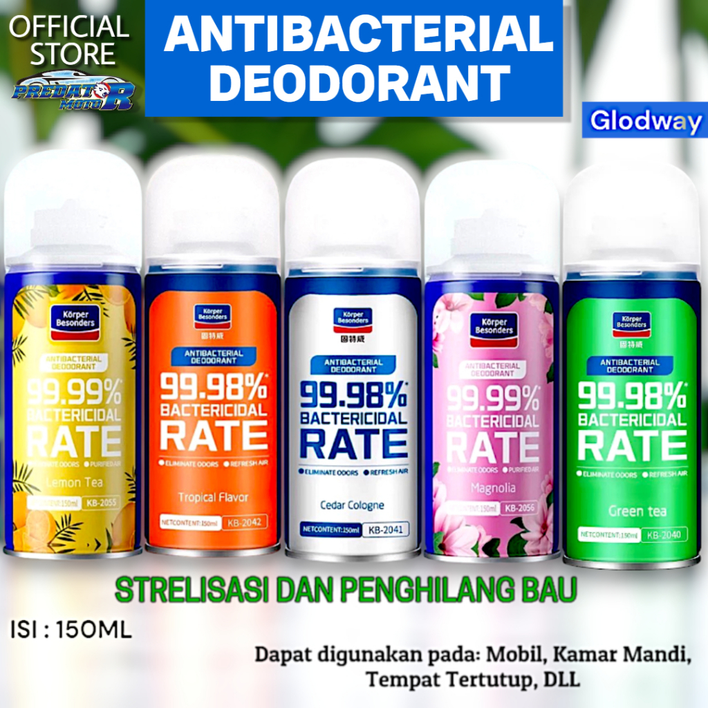Jual Penghilang Bau Mobil Ruangan Glodway Sterilisasi 99.9% Car Parfum ...