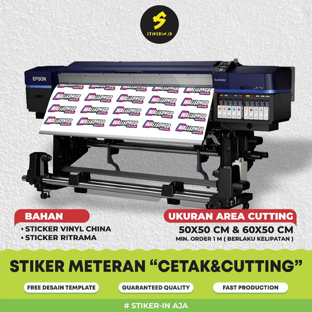 Jual Stiker Vinyl Ritrama Meteran Cutting Print Tahan Air | Shopee ...
