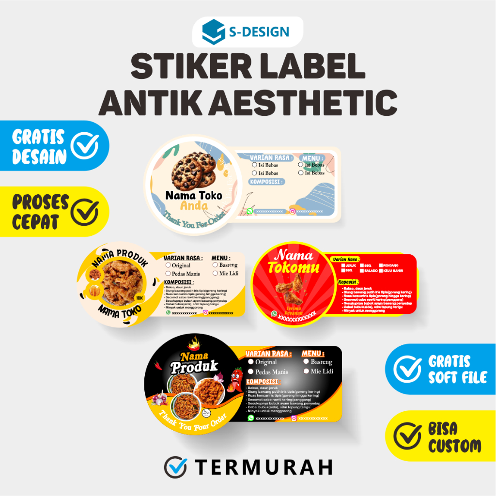 Jual STIKER LABEL TERBAIK SDESAIN / STIKER / LABEL / CUSTOM / STIKER ...
