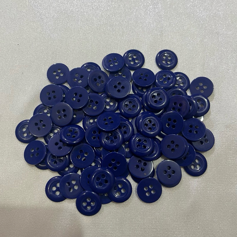 Jual Kancing Baju Ukuran 20mm/2cm Harga per 1 pcs/kancing Warna Biru ...
