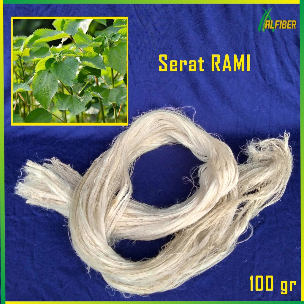 Jual ALFIBER Serat RAMI Serat Alam dari Pohon/Tanaman Rami (100gr ...