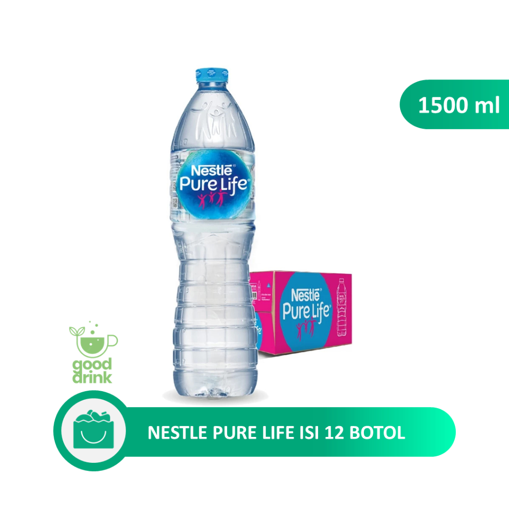 Jual Nestle Pure Life Air Mineral 1 Dus Isi 12 Kemasan Botol 1500 ml | Shopee Indonesia