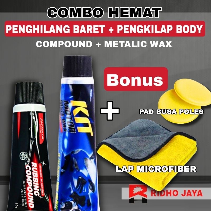 Jual PAKET Alf Rubbing Compound 50gr + Kit Paste Metallic 60gr BONUS ...