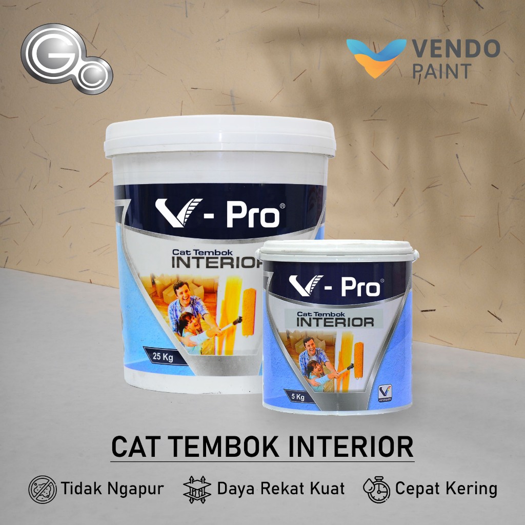 Jual Cat Tembok Interior V-Pro 25 kg Super White LC - setara Paragon ...