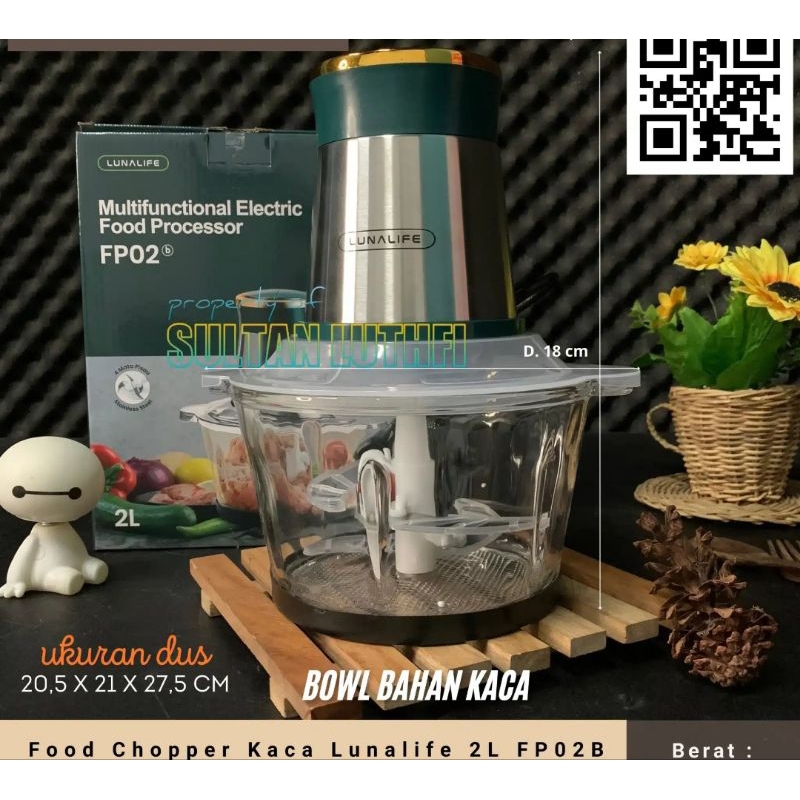 Jual food choper kaca lunalife 2 liter choper kaca 2 liter | Shopee ...