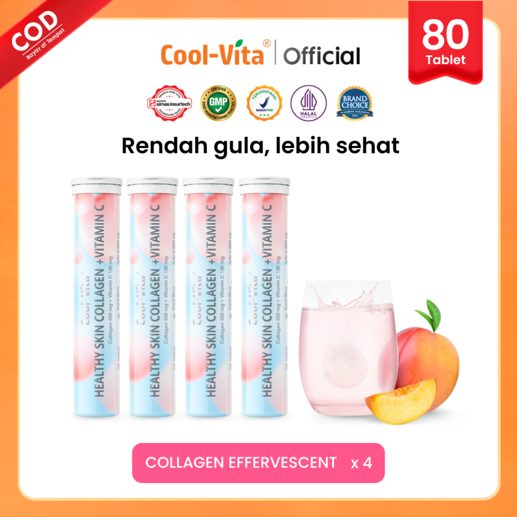 Jual [80 Tablet] Coolvita 4 Tablet Collagen Effervescent - Tablet Larut ...
