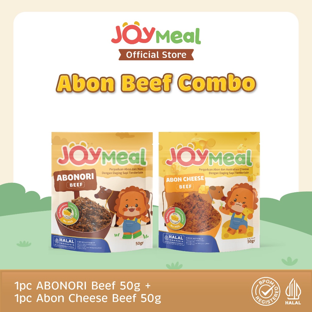 Jual JoyMeal ABONORI BEEF & ABON CHEESE BEEF Combo Pack (2 pcs) | Abon ...