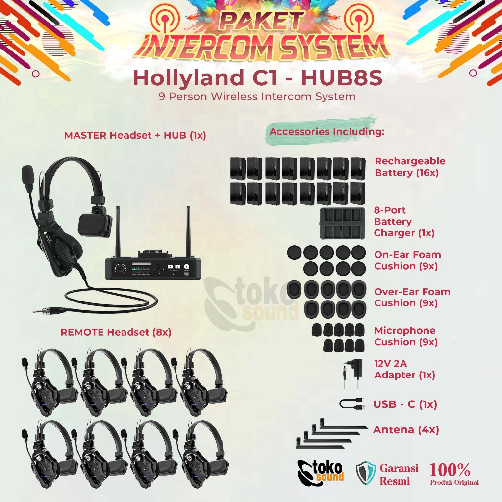 Jual Hollyland Solidcom C1 HUB 8S - Full Duplex Wireless Intercom System | Shopee Indonesia