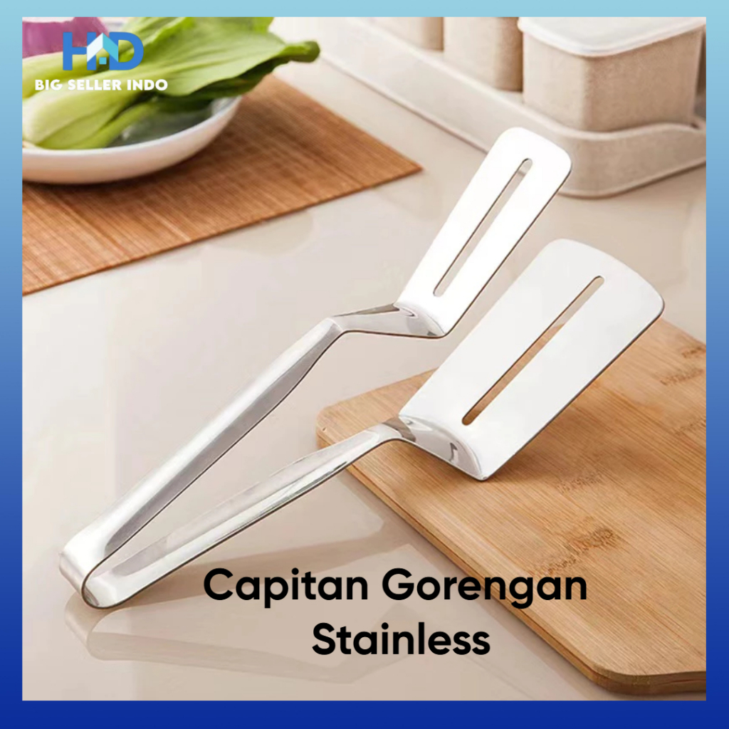 Jual BS Capitan Gorengan Stainless Penjepit Makanan Gorengan Roti Dan ...