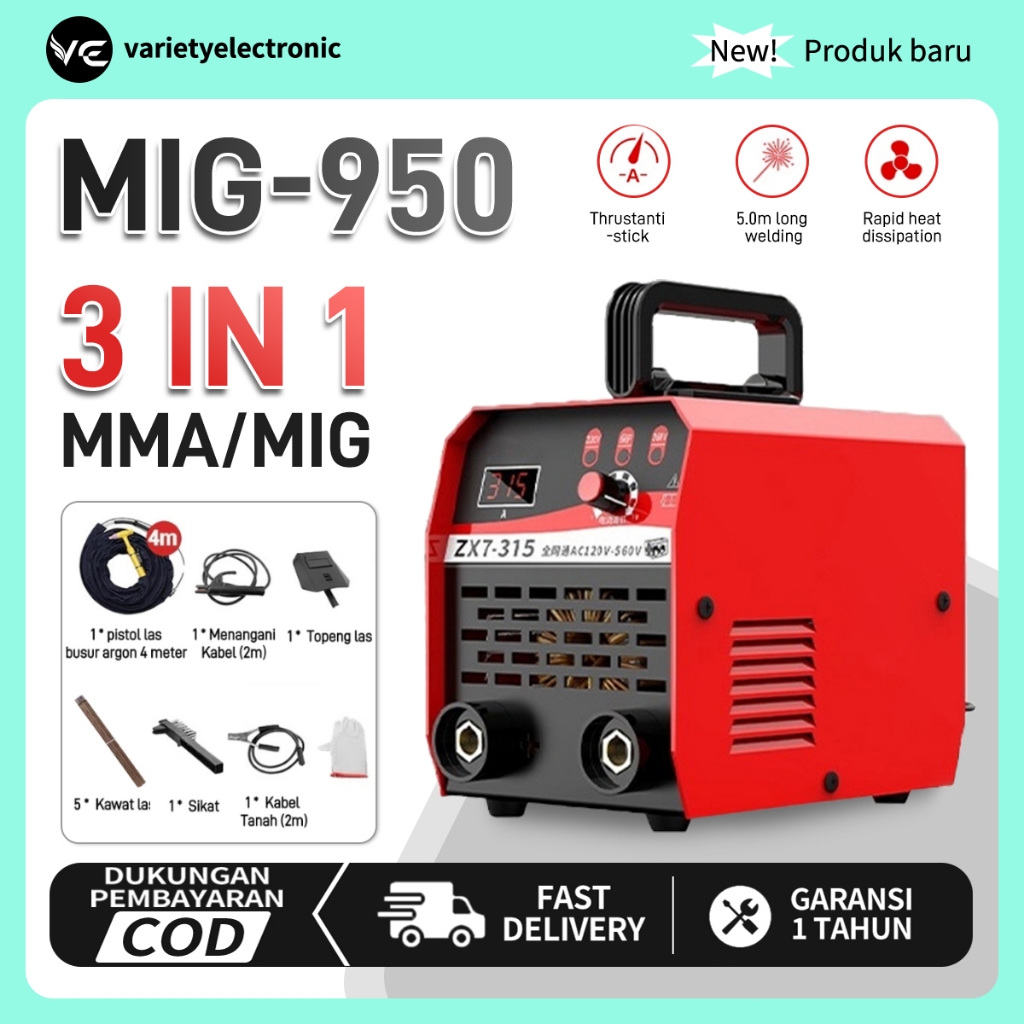 Jual [GARANSI 1 TAHUN]Mesin Las MMA-950 120A Mesin pengelasan /IGBT Mesin trafo las Welding ...