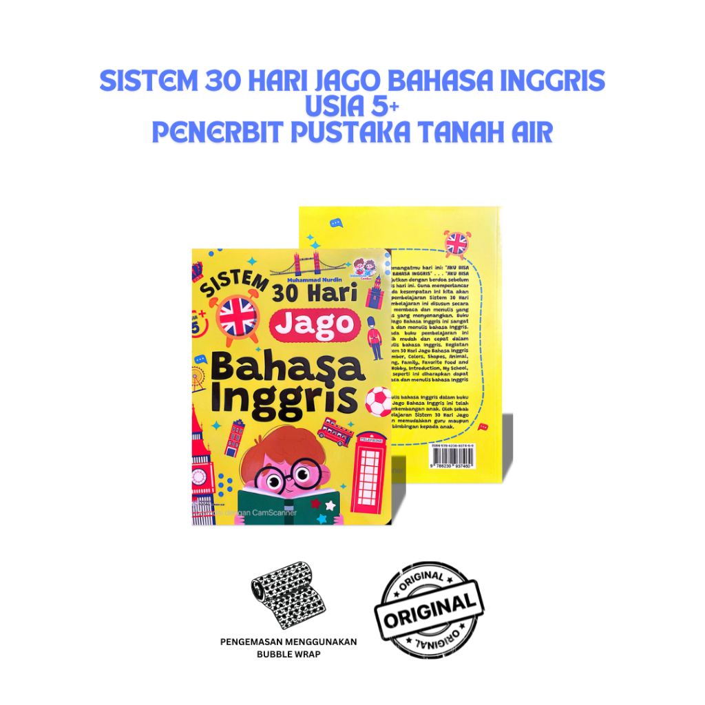 Jual Sistem 30 Hari Jago Bahasa Inggris untuk Usia 5+ Tahun - Muhammad Nurdin - Pustaka Tanah ...