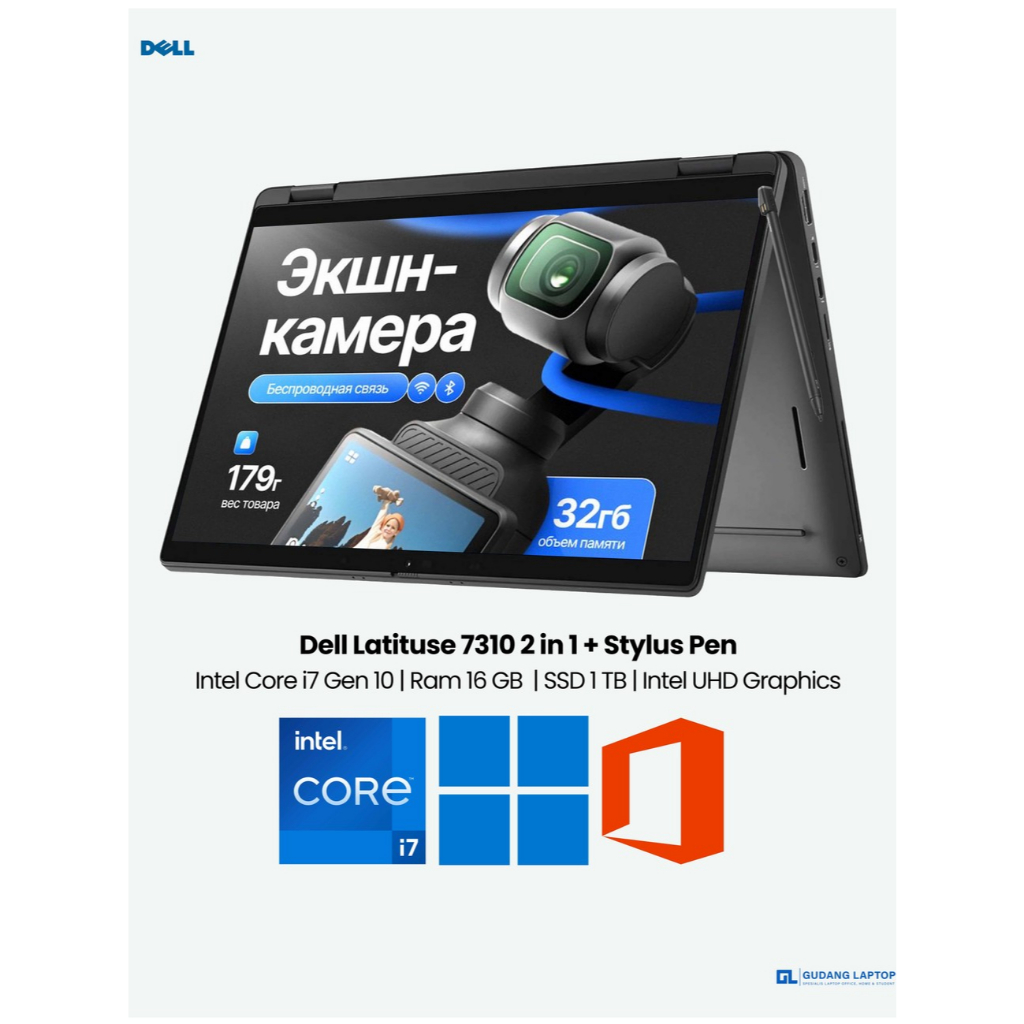Jual Laptop Dell Latitude 7310 2 in 1 Core i7 Gen 10 Ram 16 GB SSD 1 TB ...