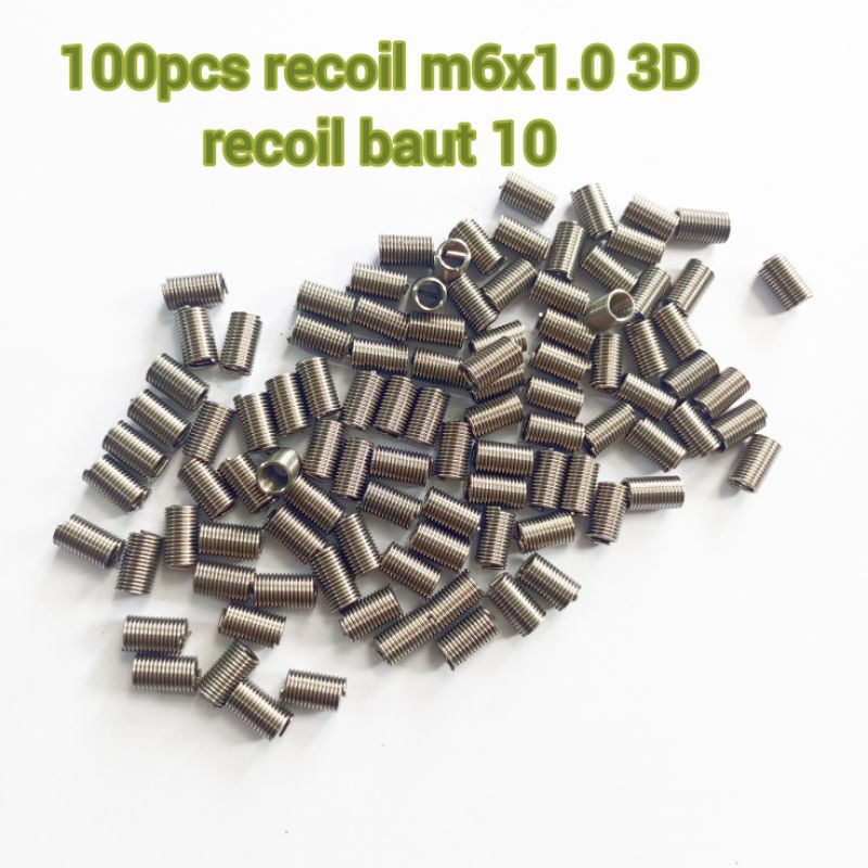 Jual KS00010 paket 100pcs recoil m6x1.0 3D recoil baut 10 bukan recoil ...