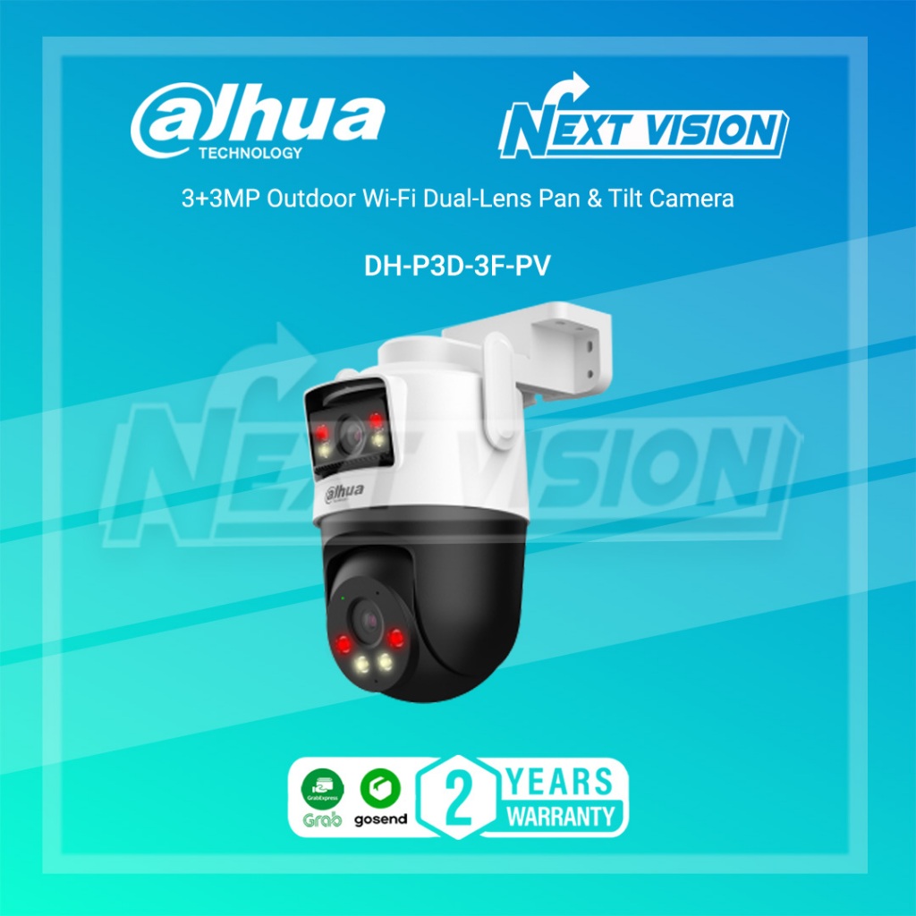 Jual DH-P3D-3F-PV - DAHUA IP 3MP WIRELESS DUAL LENS CAMERA PT TWO WAY ...