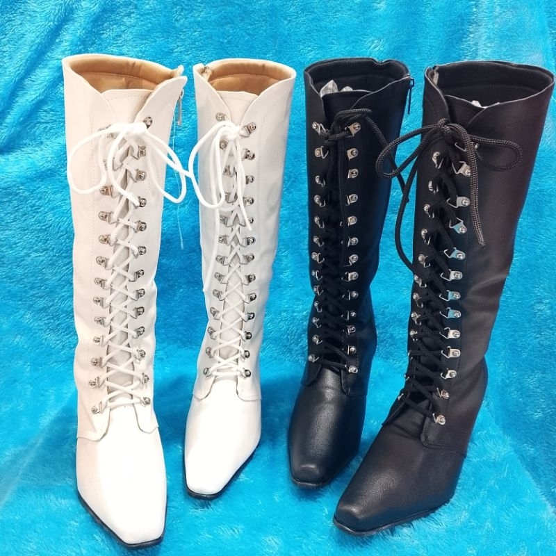 Jual Sepatu Booth Fashion Model Tali/Sepatu Mayoret Wo Ai Ni | Shopee ...
