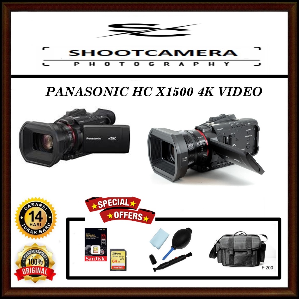 Jual HANDYCAM PANASONIC HC X1500 UHD 4K PRO CAMCORDER - RESMI | Shopee ...