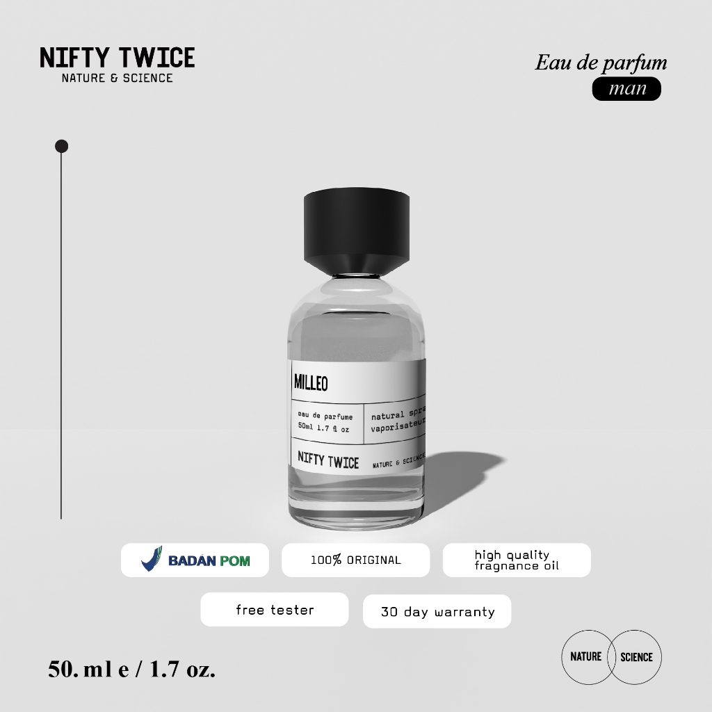 Jual Nifty Twice - Milleo Eau De Parfum / Parfum Pria | Shopee Indonesia