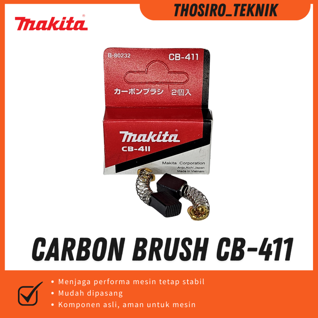 Jual MAKITA Carbon Brush CB-51 & CB-411 Original (B-80232) | Shopee Indonesia