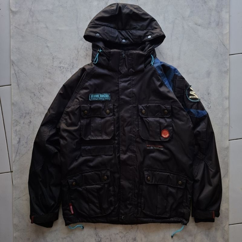 Jual Outdoor Fishing Jacket Water Rocks (Black) | Shopee Indonesia