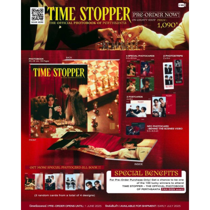 Jual GMMTV Pre-order Photobook TIME STOPPER Perth Santa (baca desk ...