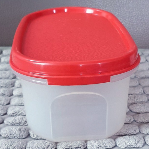 Jual Tupperware Modular Mates Oval 1 500ml Merah Putih atau Biru Putih ...