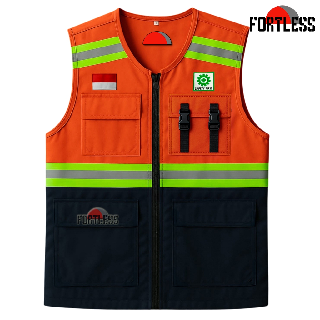 Jual Rompi Safety 2 Kombinasi Warna | Rompi Safety K3 | Rompi Safety ...
