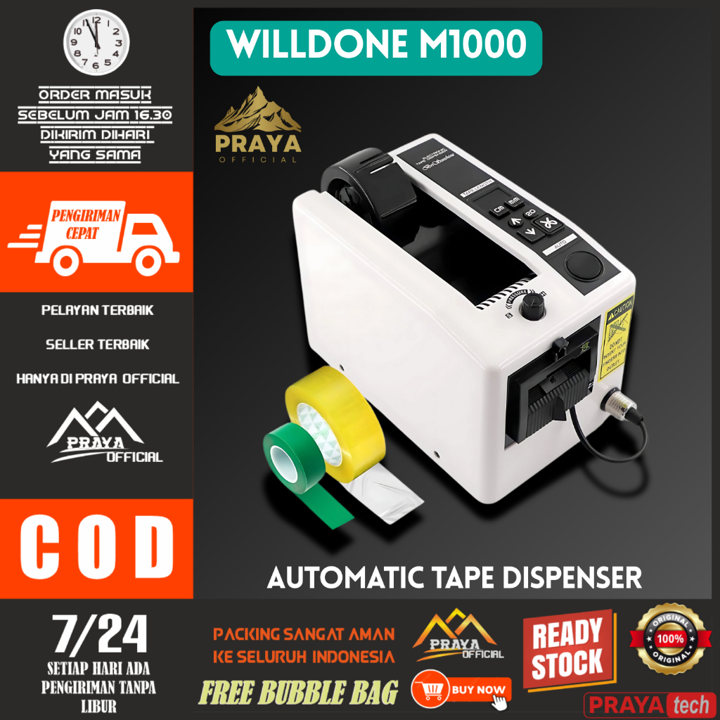 Jual Mesin Automatic tape Dispenser M1000 Pemotong Selotip otomatis ...