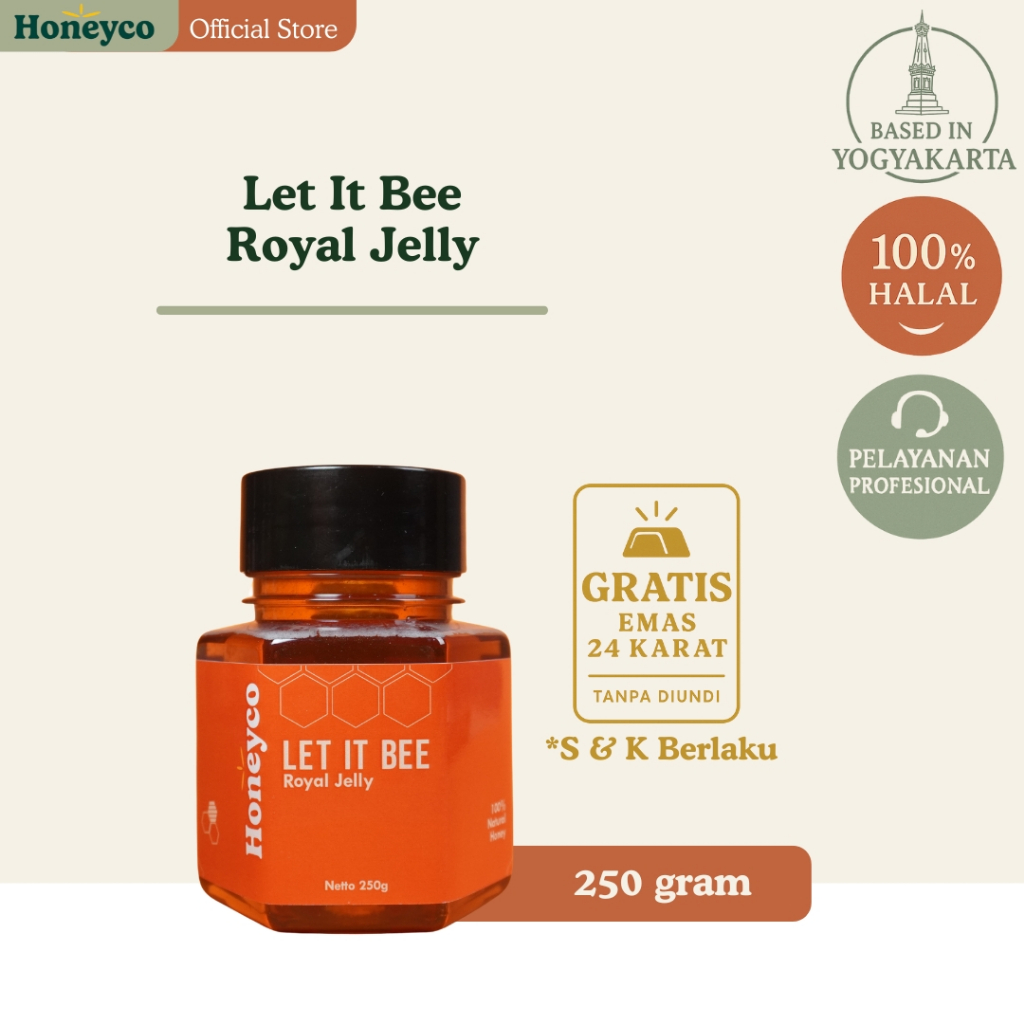 Jual Honeyco Madu Royal Jelly Original Let It Bee - 250gr | Shopee ...