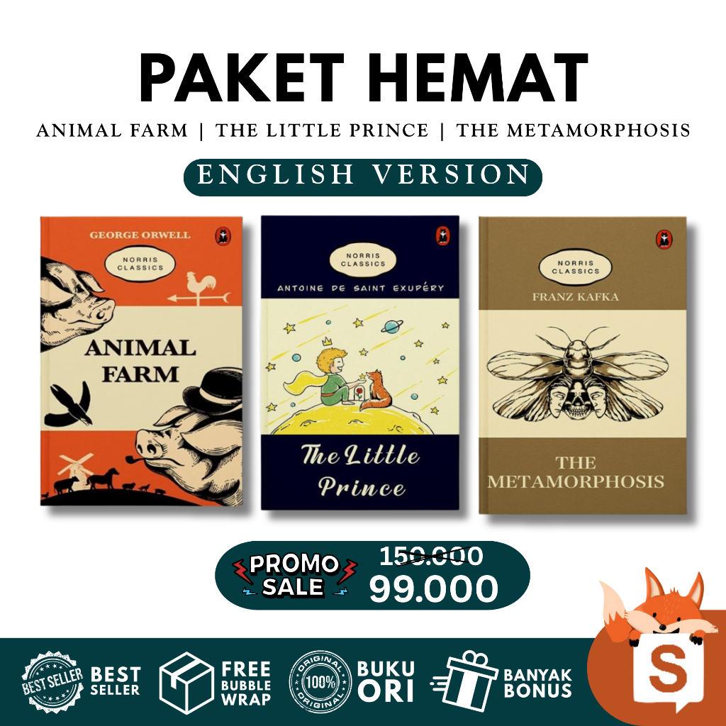 Jual solusibukujakarta - [ENGLISH VERSION] Paket Hemat 3 Buku Animal Farm | The Little Prince ...