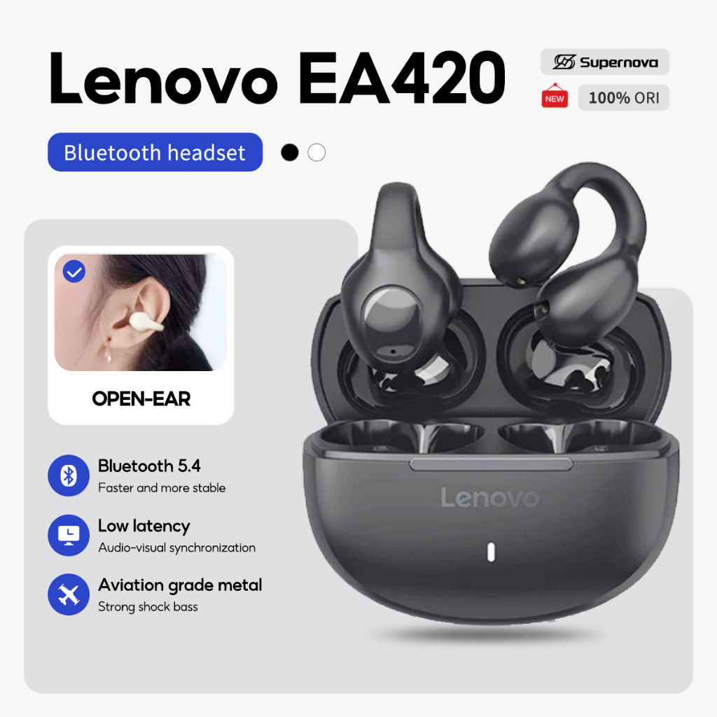 Jual Supernova x Lenovo Thinkplus EA420 Open-Ear Wireless Bluetooth Earphone OWS Headset Mini ...